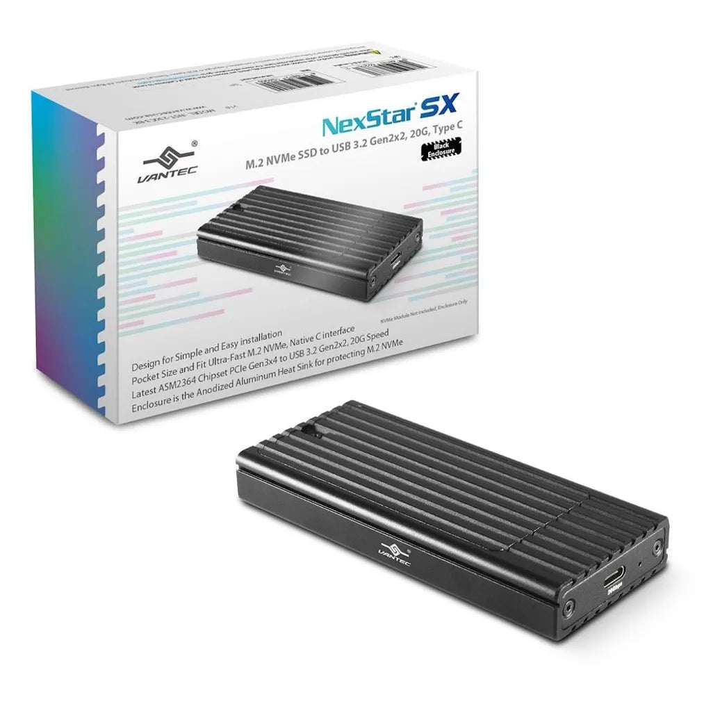 Vantec NST-230C3-BK, SSD enclosure, M.2, PCI Express 3.0, USB connecti – TecAfrica Solutions