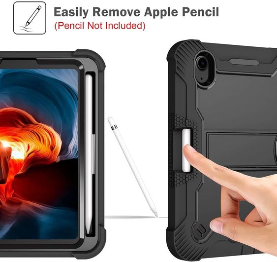Tuff-Luv Rugged Armour Case & Stand for Apple iPad Mini 6 - Black ...