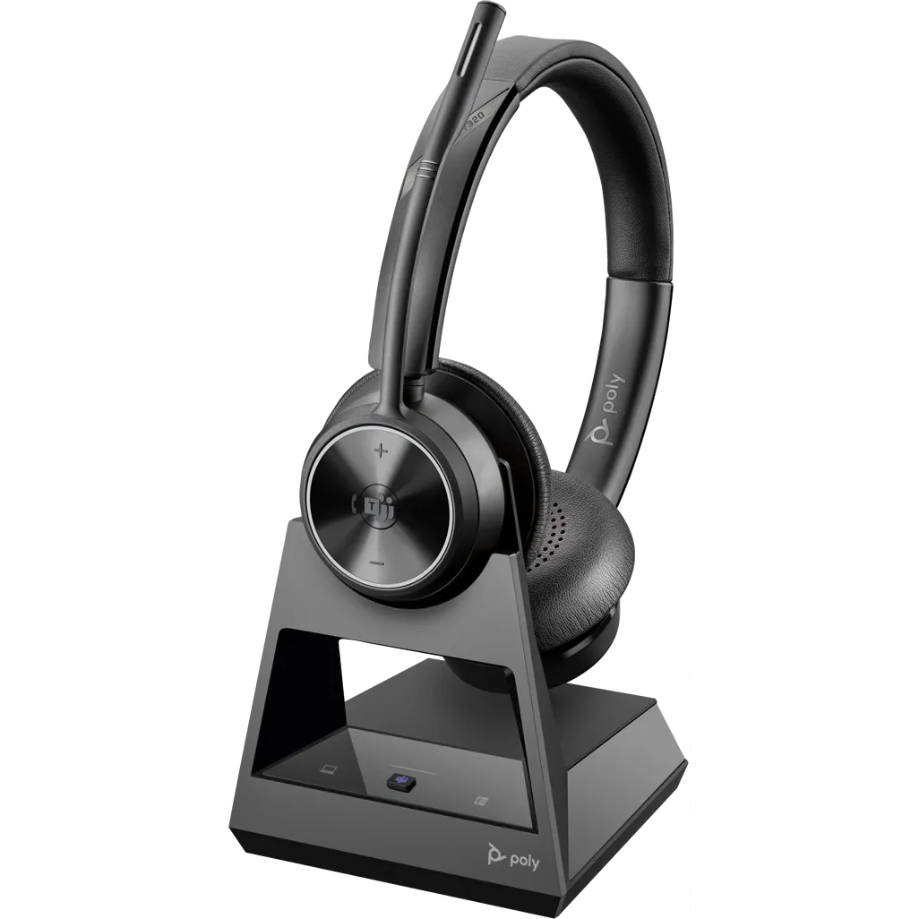 POLY SAVI 7320 UC STEREO MICROSOFT TEAMS CERTIFIED DECT HEADSET ...