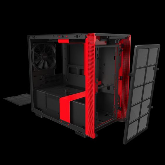 NZXT Computer Chassis H210 i Black/Red CA-H210i-BR – TecAfrica Solutions